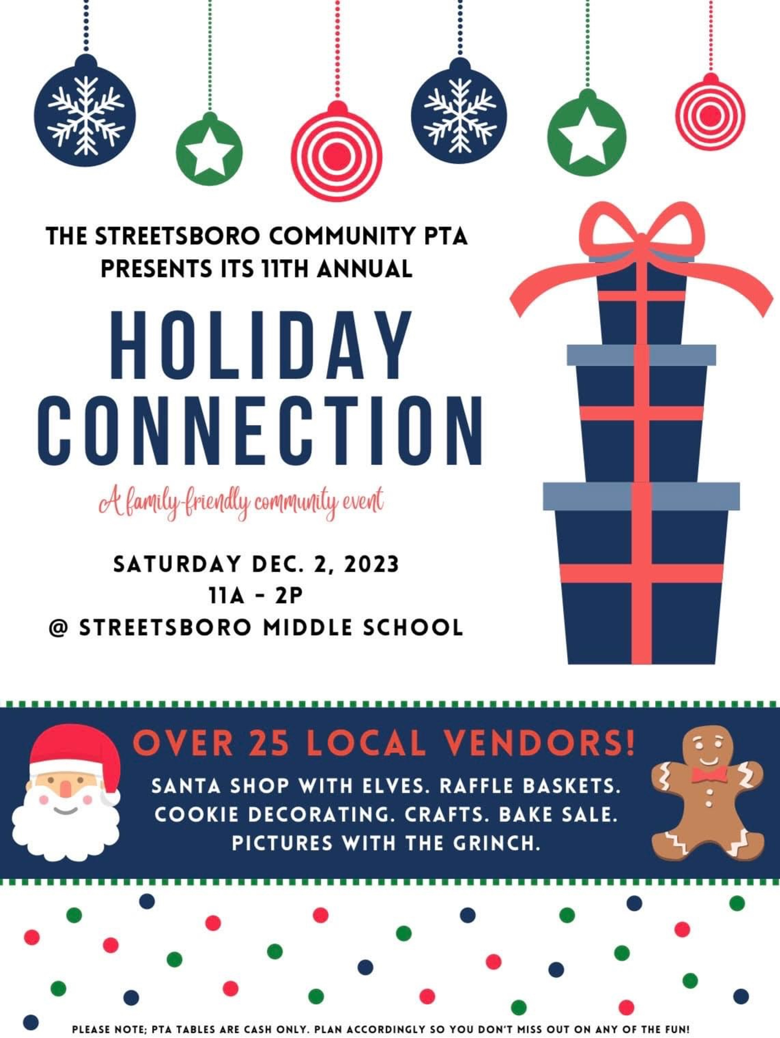 Check out the PTA Holiday Connection on Saturday