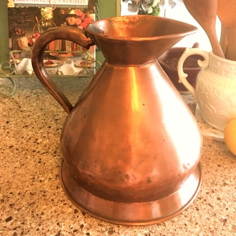 Antique Farrow And Jackson Copper Jug | KATIE AND COMPANY