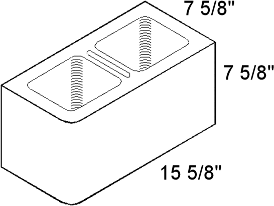 8" Single BN Light Weight | Oneonta Block Company