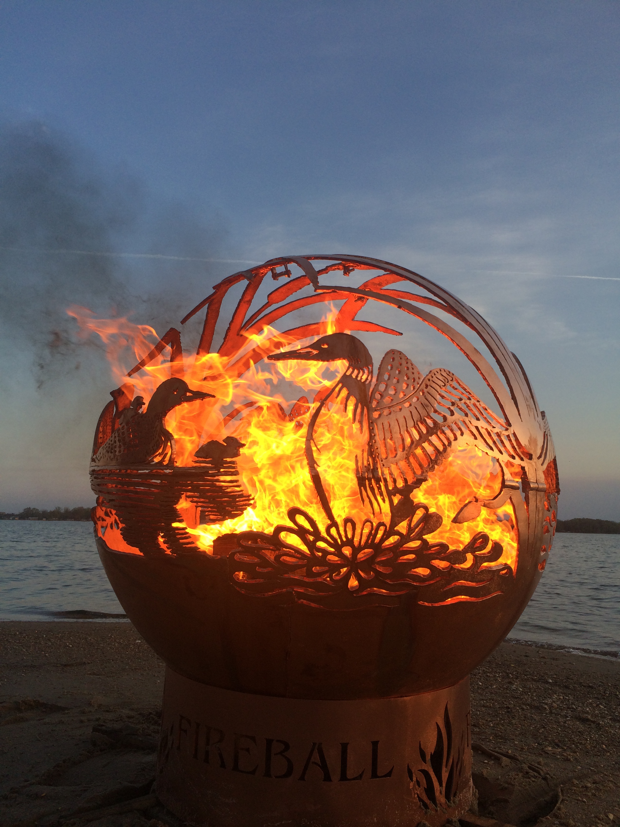 Handmade Metal Globe Fire Pit | FIREBALL FIREPITS fire ball fire pits