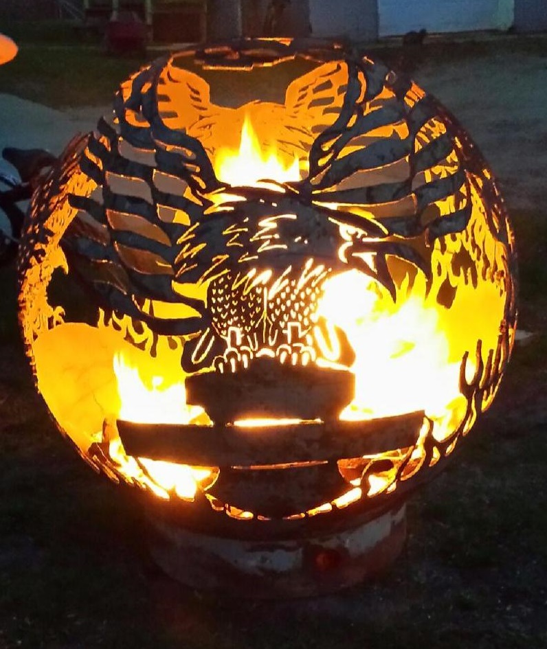 Handmade Metal Globe Fire Pit | FIREBALL FIREPITS fire ball fire pits