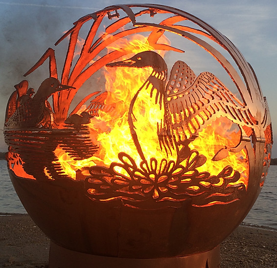 Handmade Metal Globe Fire Pit | FIREBALL FIREPITS fire ball fire pits