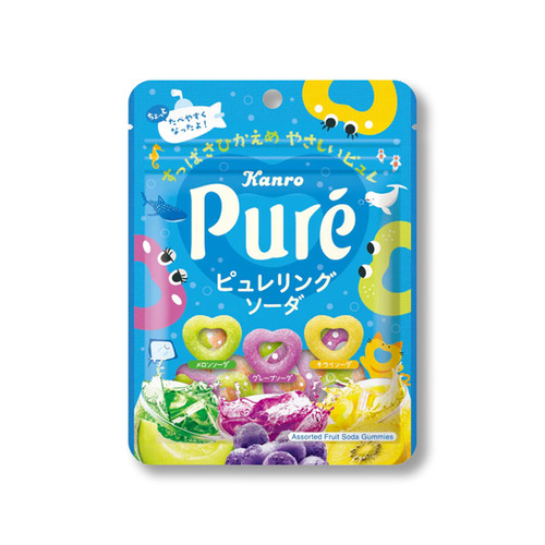 KANRO Pure Ring Assorted Soda Gummy 63g | Sweetie Bear ASC