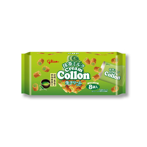 GLICO Collon Matcha Milk Flavour Biscuits 8P | Sweetie Bear ASC