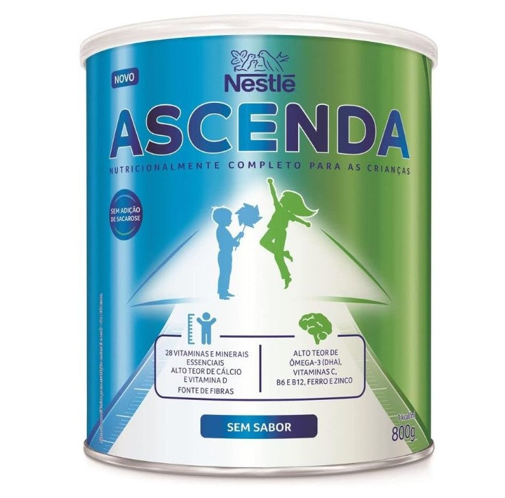Suplemento Infantil Ascenda Sem Sabor 800G