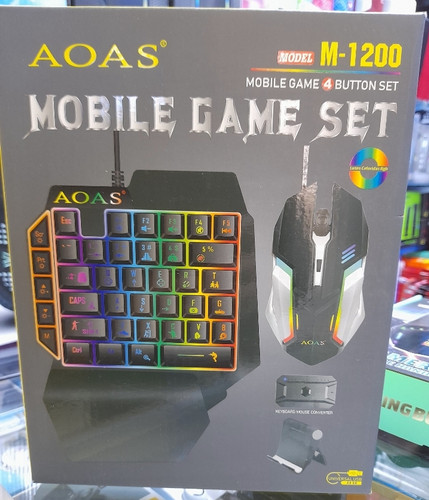Kit Teclado de una mano RGB 4 en 1, para celular/tablet | Tecxun
