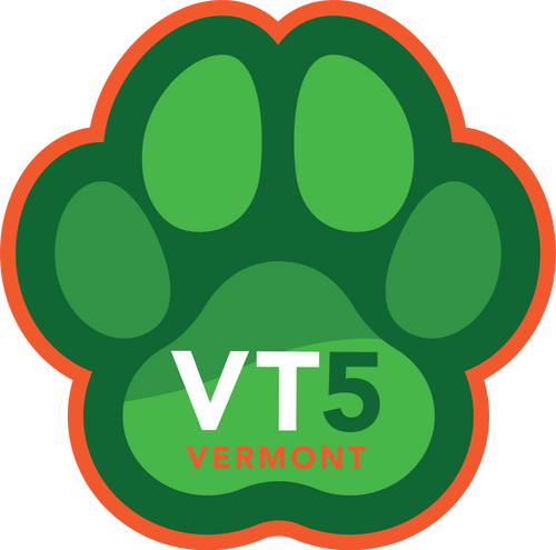 VT5 Paw Print Sticker | Vermont 5 Challange