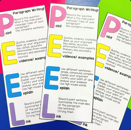 PEEL Paragraph Bookmark | Miss Resourcefulness