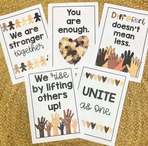Inspirational Inclusive A4 Classroom Diversity Decor Bulletin Board ...