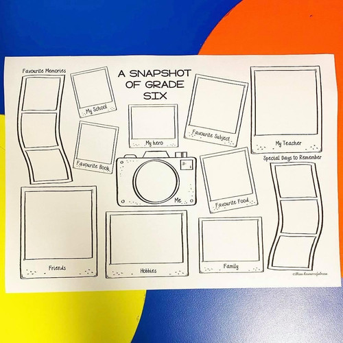 A Snapshot Reflection End of Year Activity Keepsake | Miss Resourcefulness
