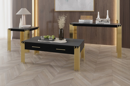 EMPIR COFFEE TABLE-BLACK/GOLD | EuroclassicFurniture