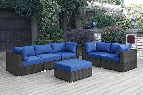 Patio Set Blue 6-PCs Modular 778 | EuroclassicFurniture