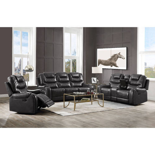 Braylon Sofa 55410 Magnetite PU Motion by Acme | EuroclassicFurniture
