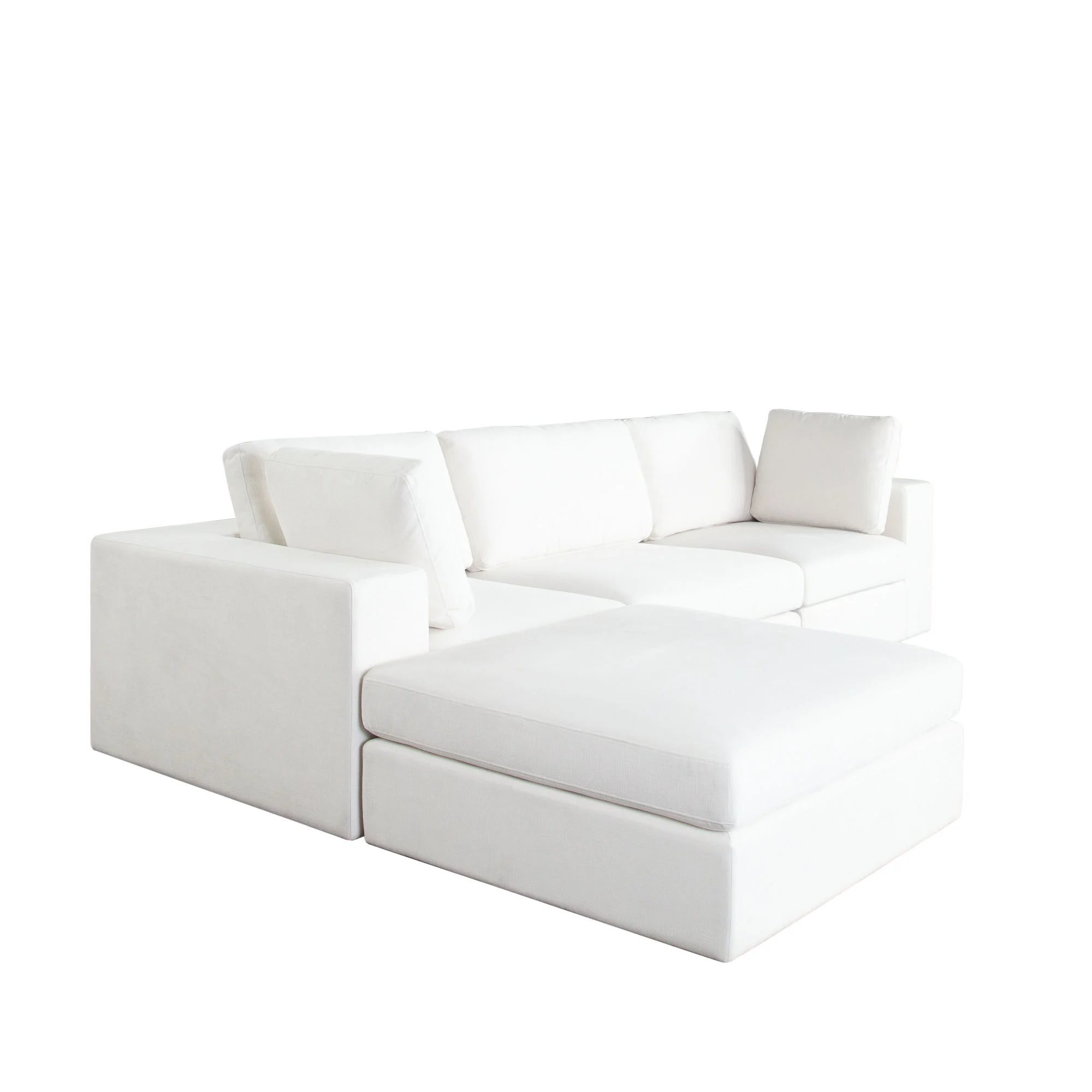 Diamond Sofa Muse White 4pc Modular Reversible Chaise Sectional | EuroclassicFurniture
