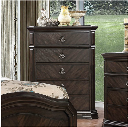 Traditional Espresso Chest Solid Wood, Wood Veneer CALLIOPE CM7751C ...