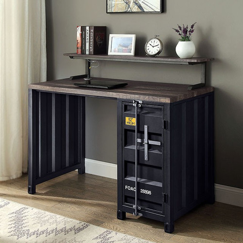 Brown/Black Desk DIPILOH | EuroclassicFurniture