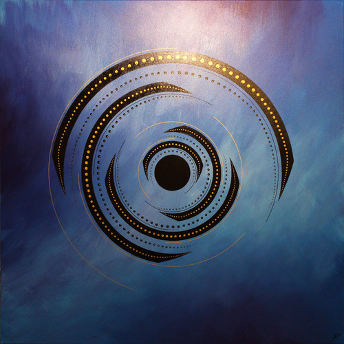 Tableau contemporain Rotation bleue | ArtInsolite