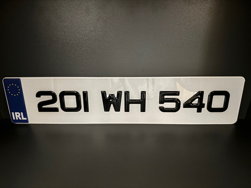 Gel number plates with BLUE IRL (2 plates) | Quinn Auto Styling