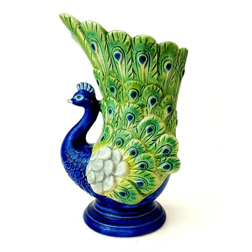 BarConic Ceramic Peacock Tiki Drinkware 18 oz. | Judicious Spirits