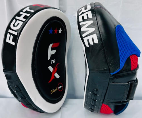 Focus Pads Leather Hook & Jab Pads Curved MMA Training Punch Pads F T X ...