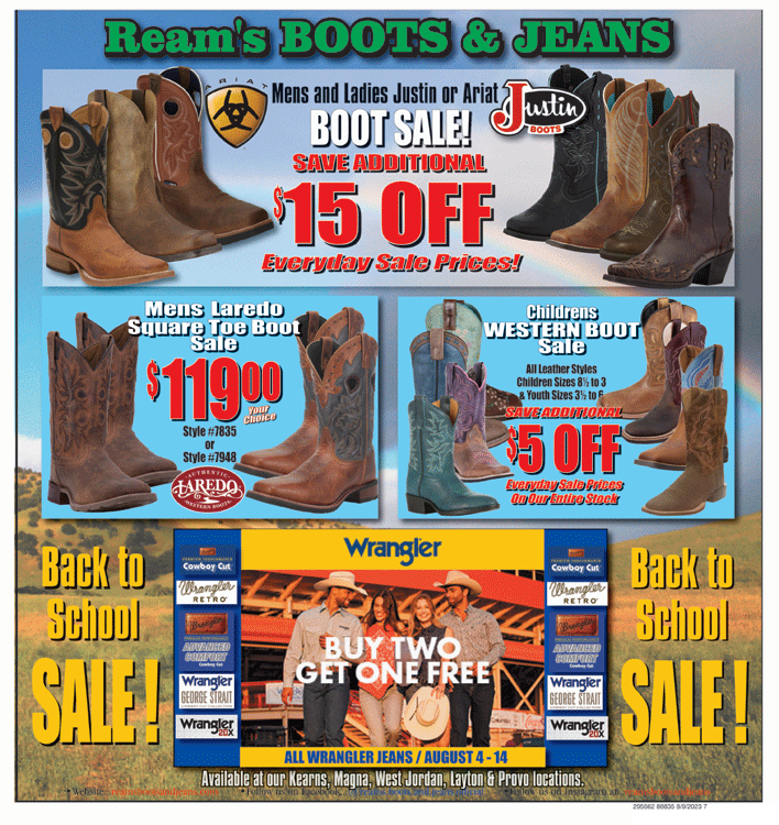 Weekly Ad | Ream's Boots & Jeans