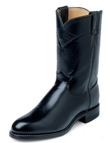 Justin Jackson Roper Black Western Boot | Ream's Boots & Jeans