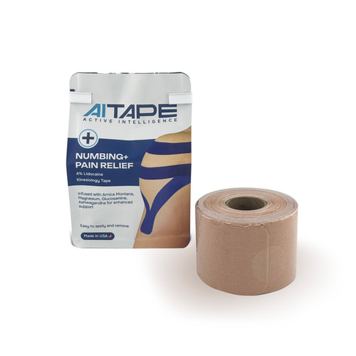 AI Tape Numbing + Pain Relief – 4% Lidocaine Kinesiology Tape Precut ...