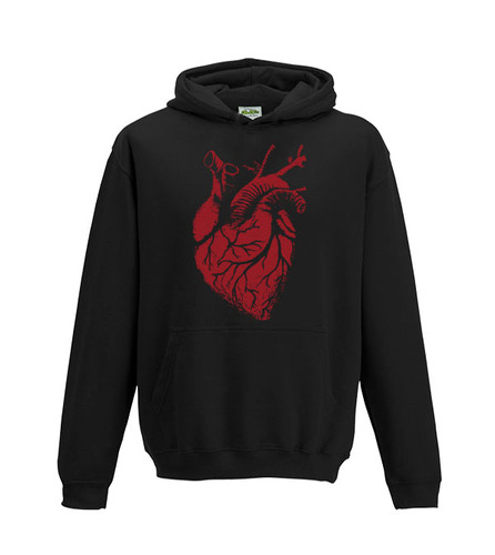 Big Heart - Anatomical Heart - Konton Zen Biro Art - Kid's Fit Hoodie ...