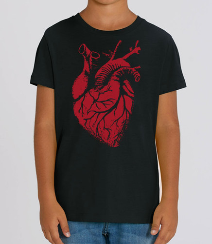 Big Heart - Anatomical Heart - Konton Ink Biro Art - Kid's fit T-shirt ...