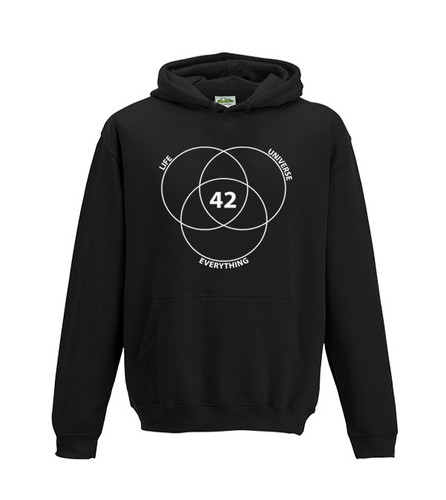 Hitchhikers guide - The answer is 42 - Venn Diagram - Kid's Fit hoodie ...