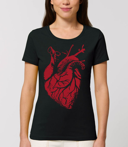 Big Heart - Anatomical Heart - Konton Zen Biro Art - Women's Fit T ...