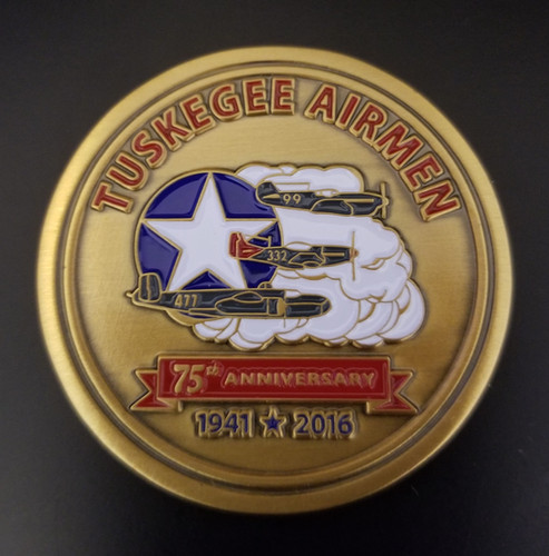Tuskegee Airmen - 75th Anniversary Challenge Coin | TAI-CFL