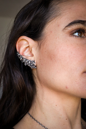 Melted Metalhead Ear Climber/Stud Duo | Metalhead Jewelry