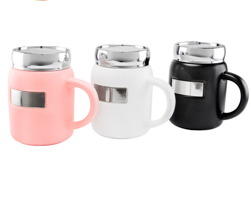 10PZAS SET DE TAZA CERÁMICA CON TAPA 16OZ "ILM" | Vintage Souvenirs