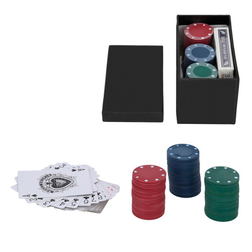25PZAS JUEGO DE POKER CON BARAJAS Y FICHAS "FLO" | Vintage Souvenirs