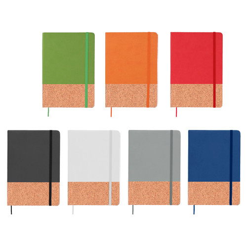 10PZAS LIBRETA DE CORCHO CON BANDA ELÁSTICA "MAPLE" | Vintage Souvenirs