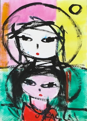 "Woman with Pink Child" by Rascal | Devon Fine Art LLC