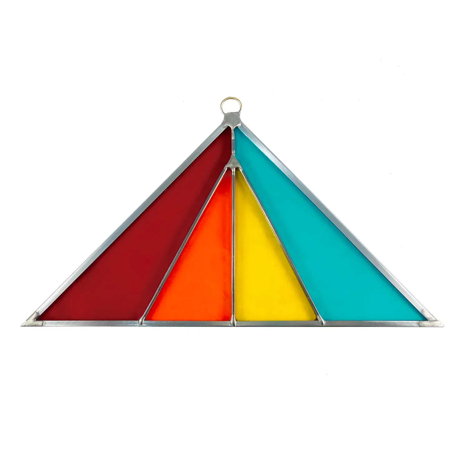 Triangle Stained Glass Suncatcher - Modern | east-river-trading