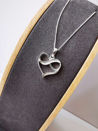 Infinity love heart pendant necklace | Ashes To Keepsakes