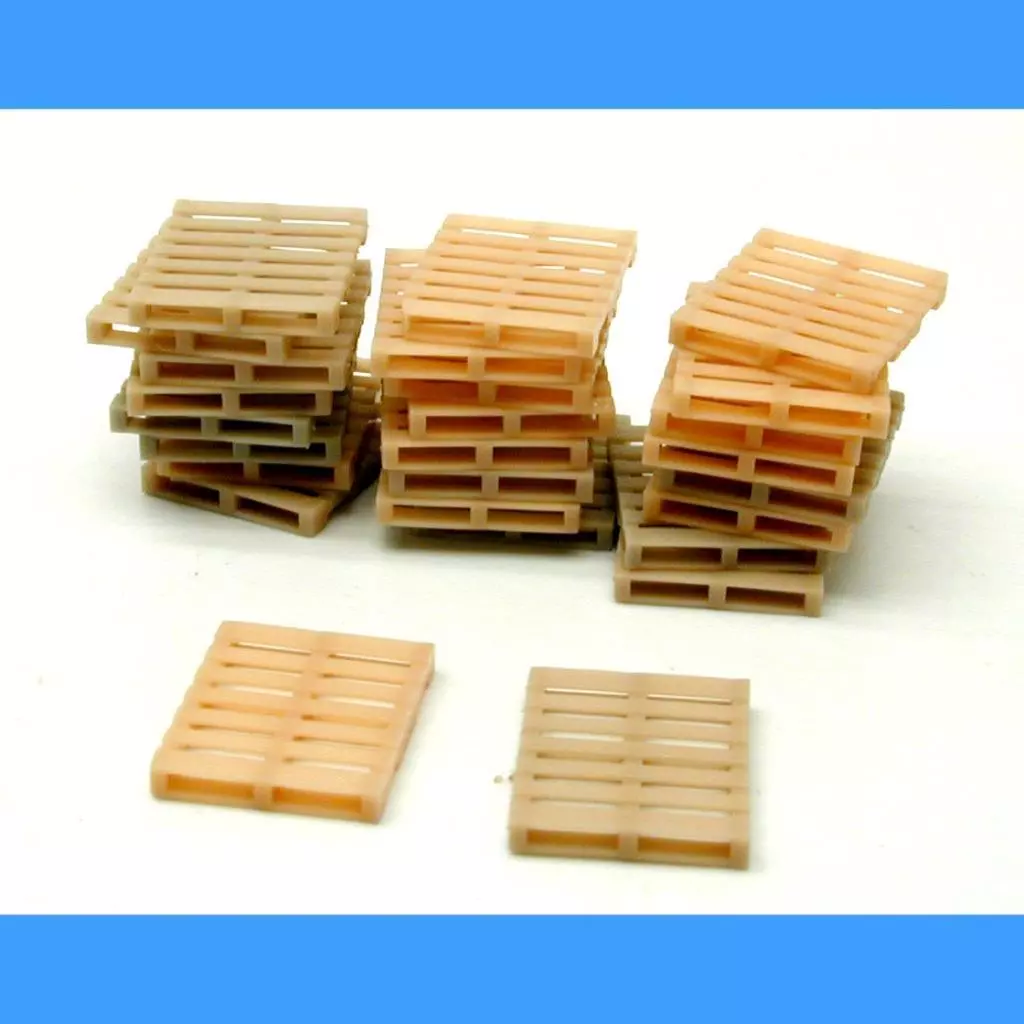 PALLET PALLETS 48" X 40" QTY 24 1/87 HO Scale RESIN NE-2911 | That ...