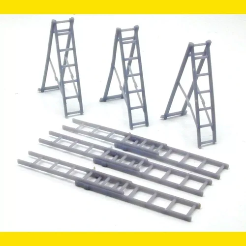 STEP LADDERS (3) EXTENSION LADDERS (3) 1/48 O Scale Resin Print. On30 O ...