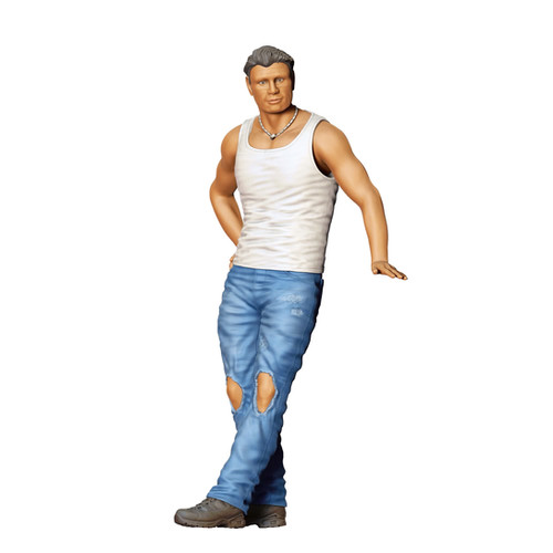 3D Printed Figure - Scale and Hat Variations of a Man Leaning on a Car ...