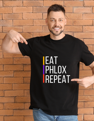"Eat, Phlox, Repeat" Black Tee | Black Phlox Studios
