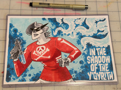 Pen and Ink Sketch: TheCrimsonSpectre - In The Shadow Of The Y'Gyrith ...