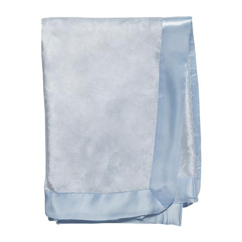 Terry Town Satin Trim Fleece Baby Blanket | the-monogram-lady