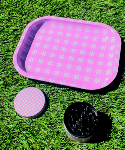Pink Plaid Tray Bundle | Stoner Girl Tingz