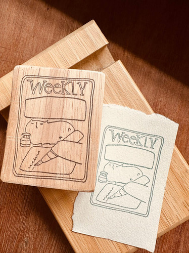 Catdoo rubber stamp - Weekly label stamp | mysite