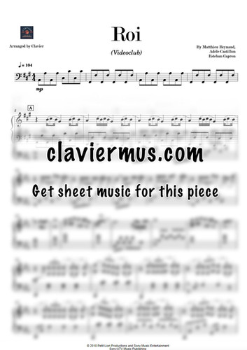 VIDEOCLUB – Roi | Sheet Music for piano PDF