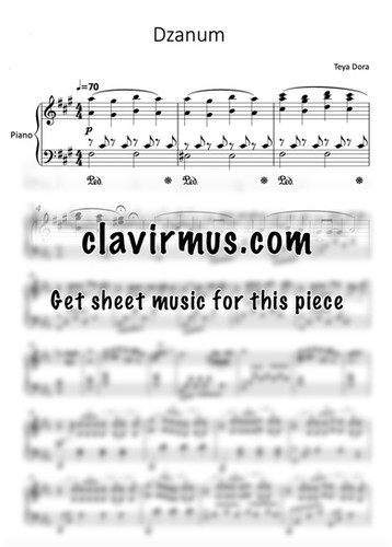 Džanum - Teya Dora (Moje More) - Sheet Music for piano PDF