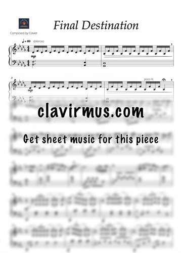 Final Destination - Clavier - Sheet Music for piano PDF